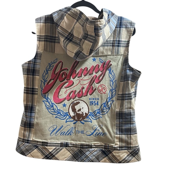 Artisan | Jackets & Coats | Johnny Cash Band Reversible Hoodie Vest ...